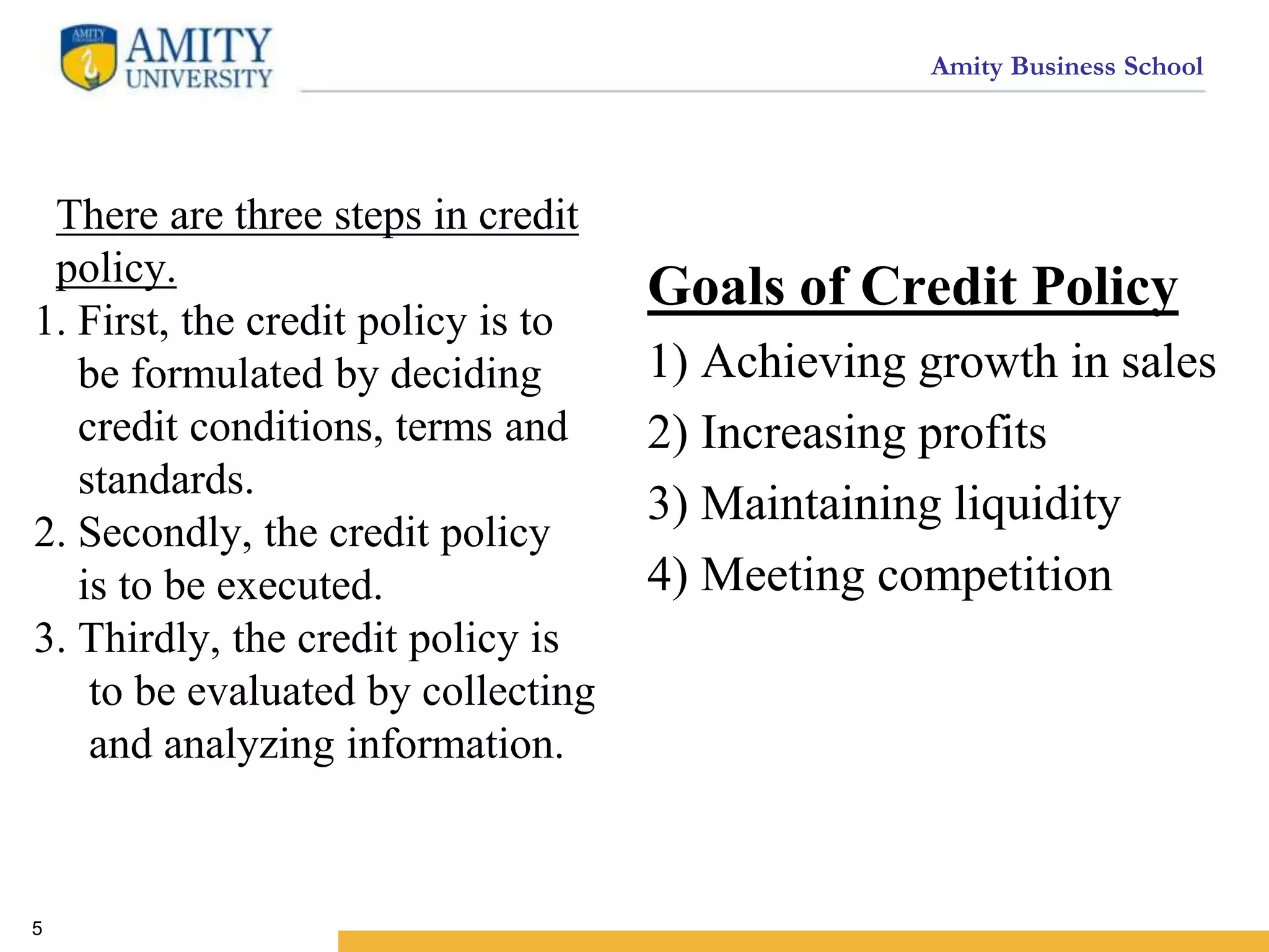 Corporate Credit Policy | PPT