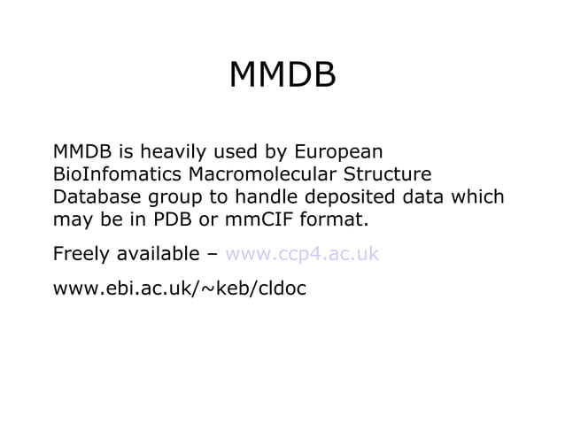 Ccp4 mmdb-python | PPT