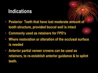 partial coverage restorations | PDF