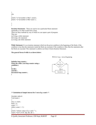 c and data structures first unit notes (jntuh syllabus) | DOC