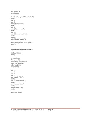 c and data structures first unit notes (jntuh syllabus) | DOC