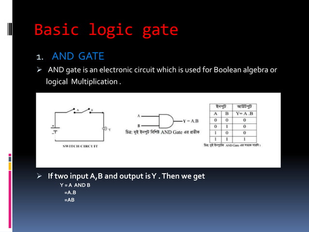 Presentation On Logic Gate | PPTX | Programming Languages | Computing
