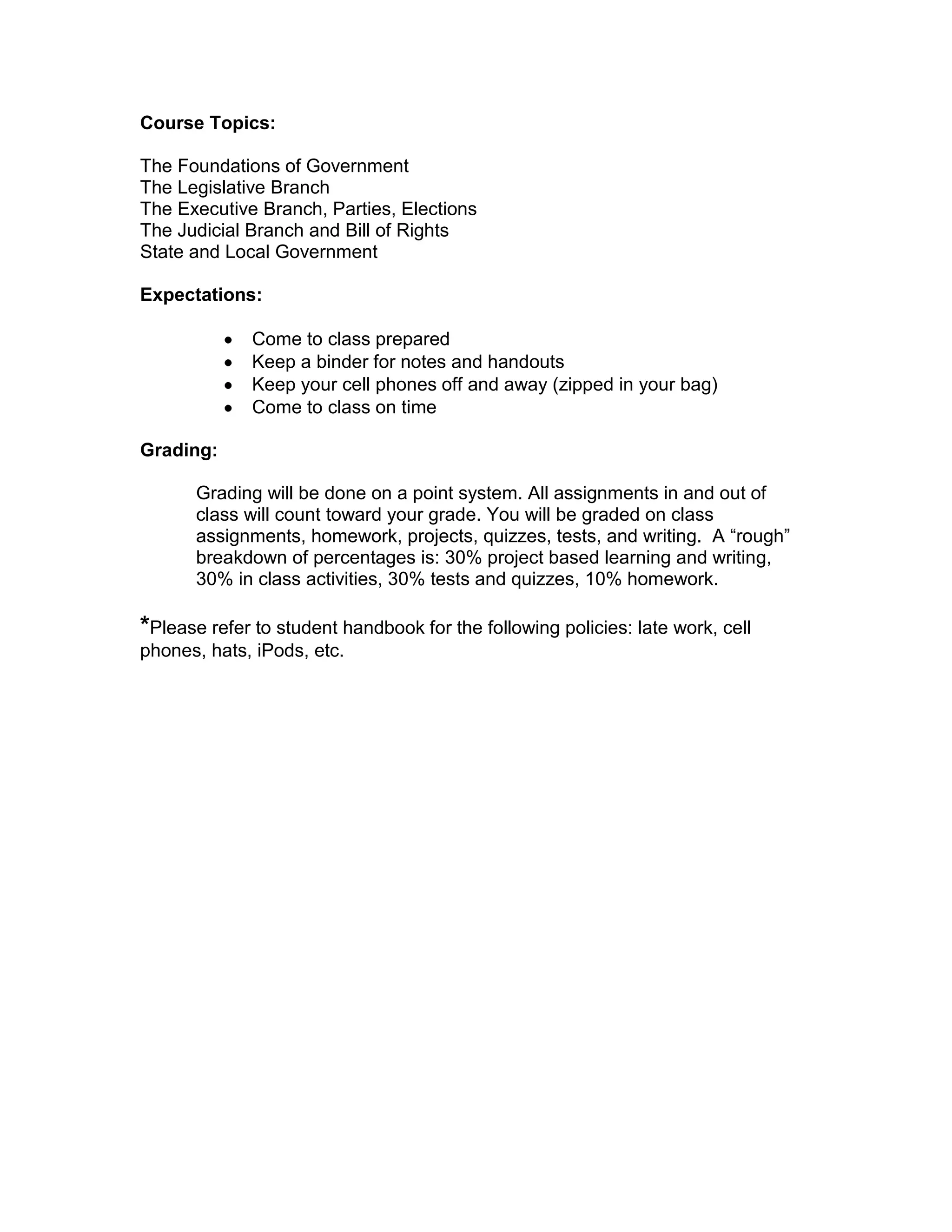 Ccp government syllabus | DOCX