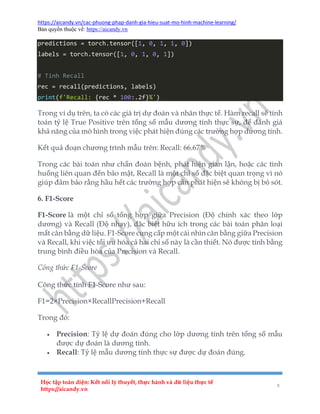 Các phương pháp đánh giá hiệu suất mô hình Machine Learning.pdf