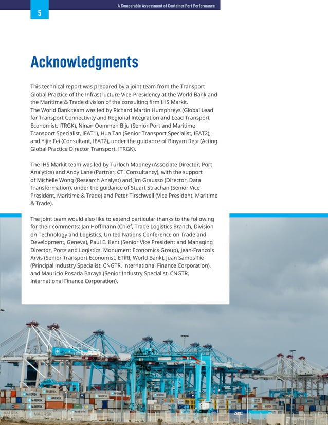 World Bank - The Container Port Performance Index 2020 A Comparable Assessment of Container Port ...