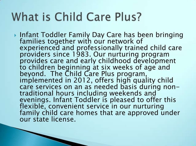 Child Care Plus information session | PPTX