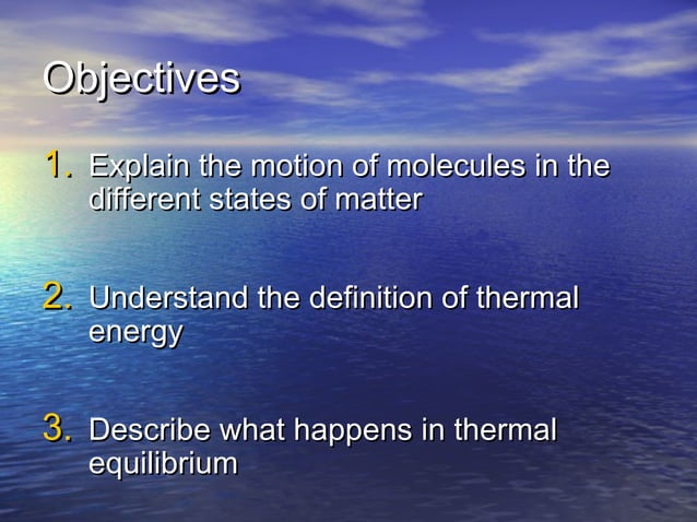 Ccp intro to thermal energy fall 2010 | PPT