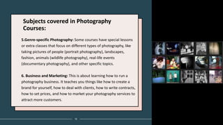 Best Professional Photography Courses in India with Certificate | PPTX