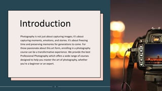 Best Professional Photography Courses in India with Certificate | PPT