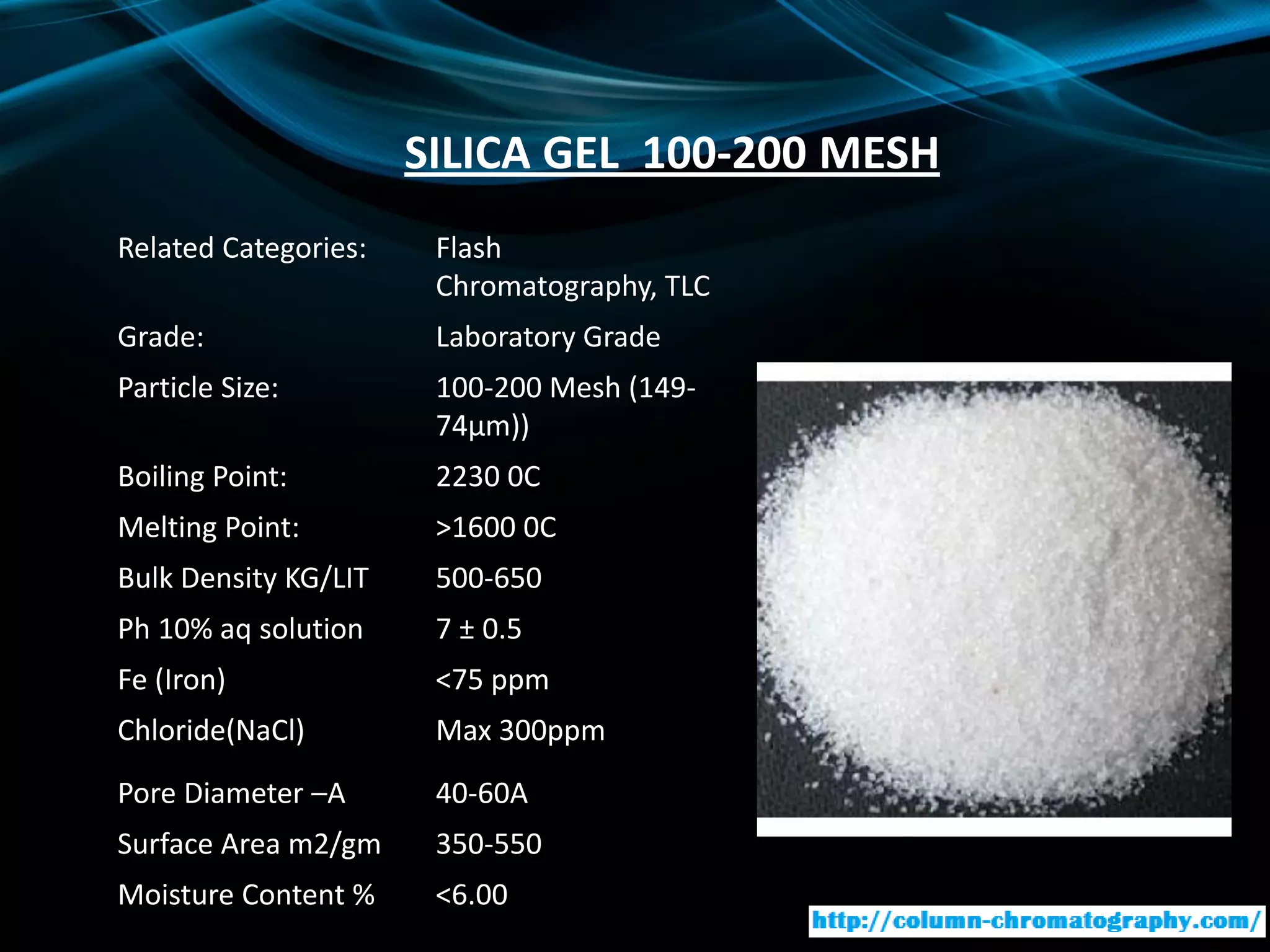 silica gel for column chromatography mesh size | PDF | Chemistry | Science
