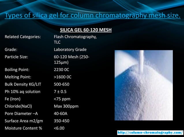 silica gel for column chromatography mesh size | PDF | Chemistry | Science