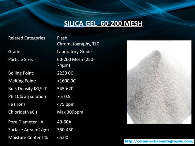 silica gel for column chromatography mesh size | PDF | Chemistry | Science