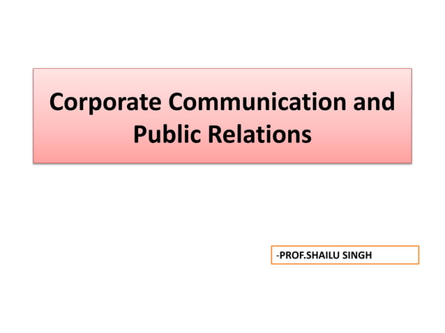 CCPR-COMPLETE.pptx corporate communications | PPT