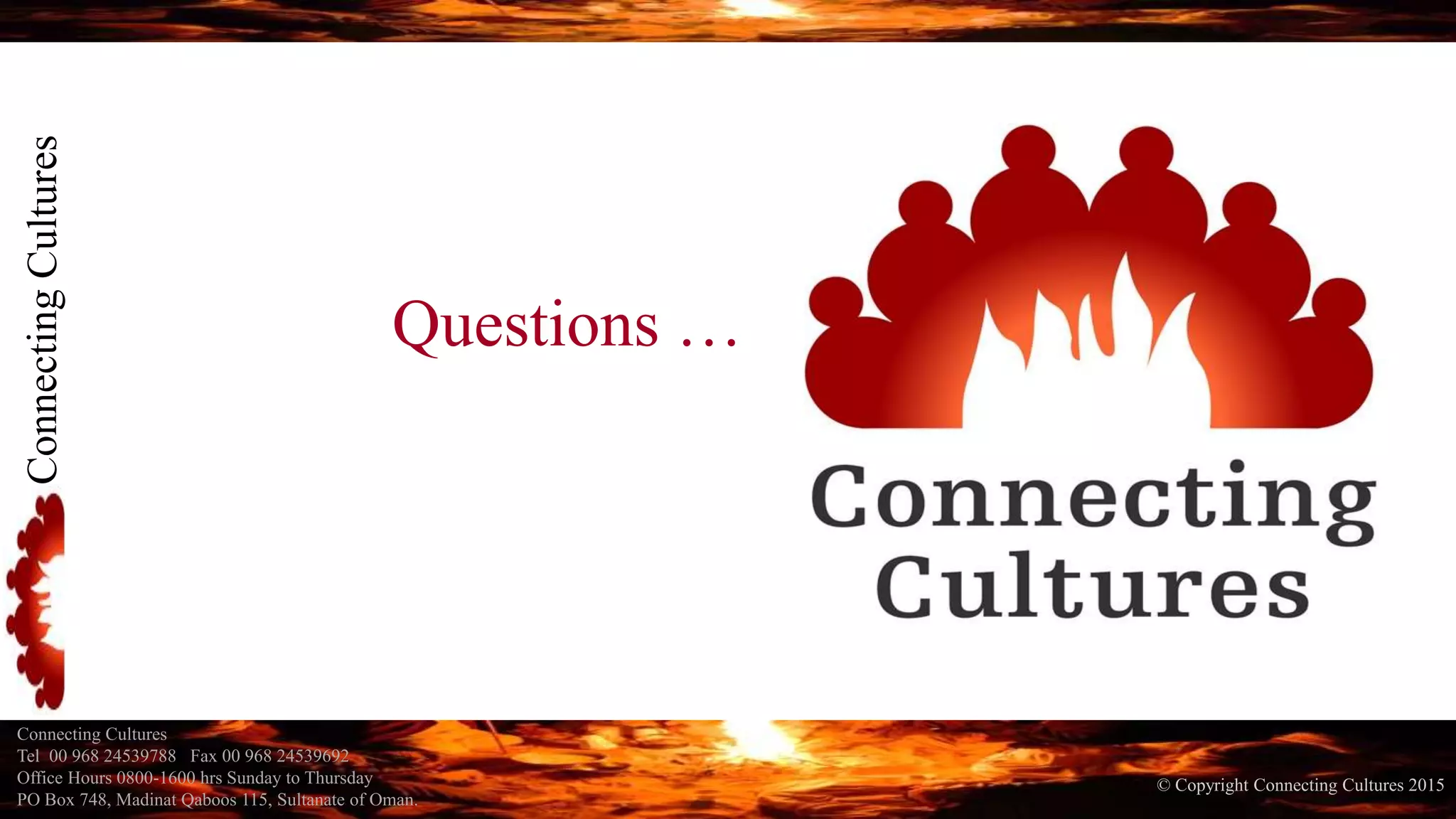 Connecting Cultures Pre-journey Presentation | PPT