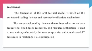 Cloud Bursting Architecture, Cloud Computing | PPTX