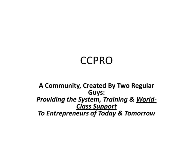 Ccpro | PPT