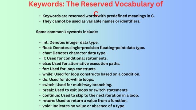 C Programming Language Introduction To C Programming Overview And