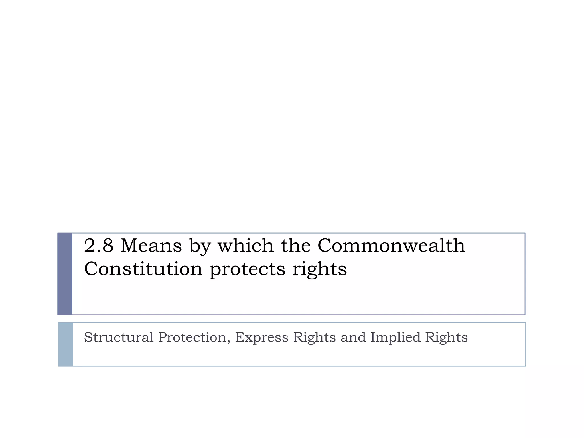Constitutional Protection of Rights | PPTX