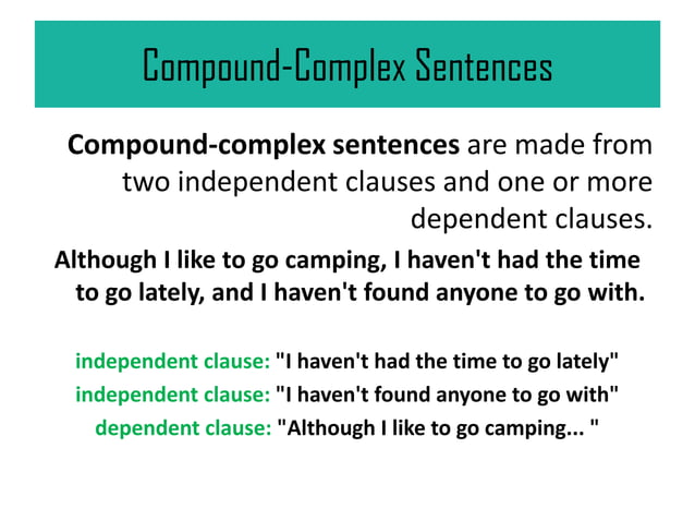 Complex and Compound-Complex Sentences in Communication Breakdown | PPTX