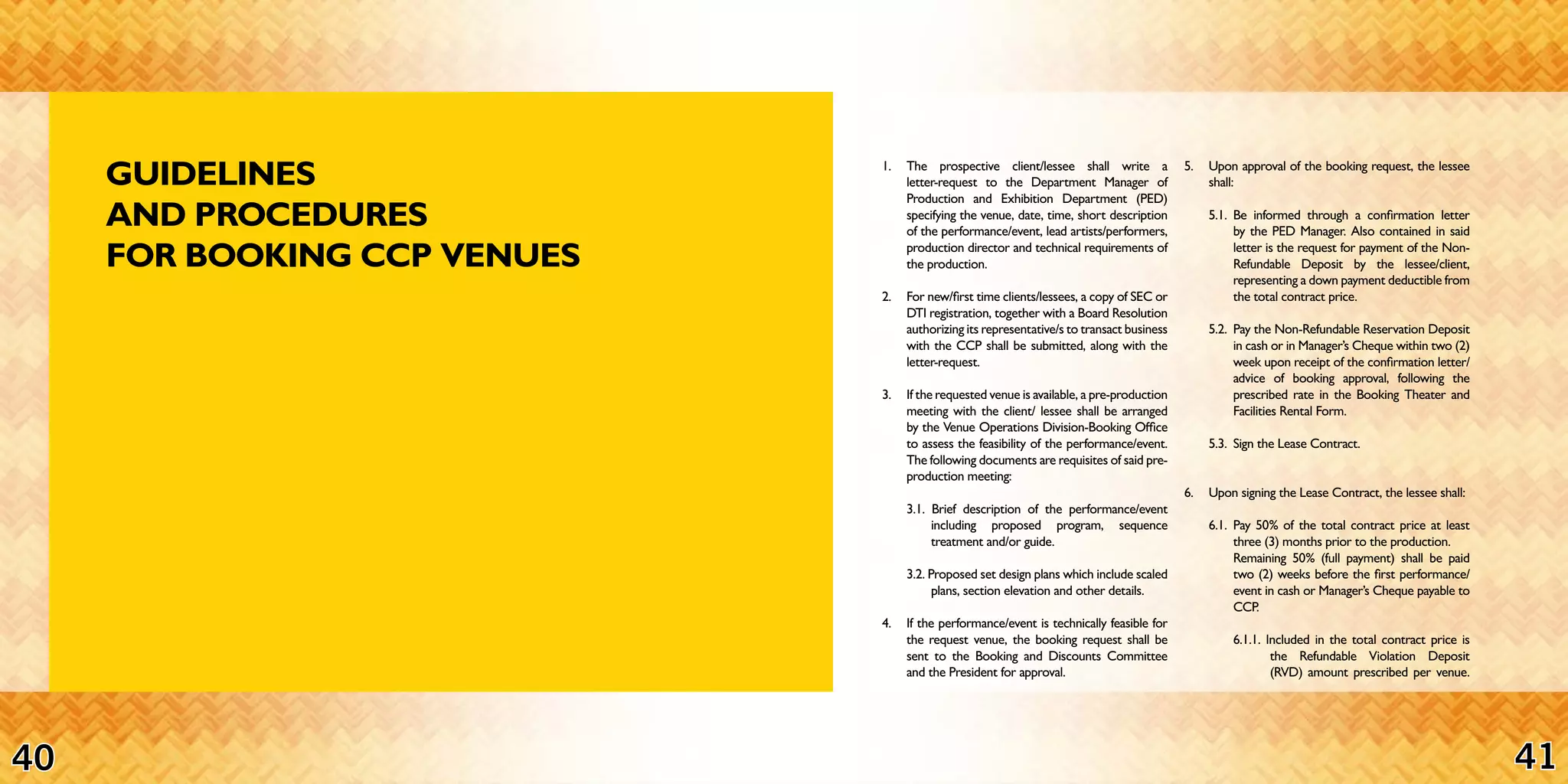 CCP Venues and other Services | PDF