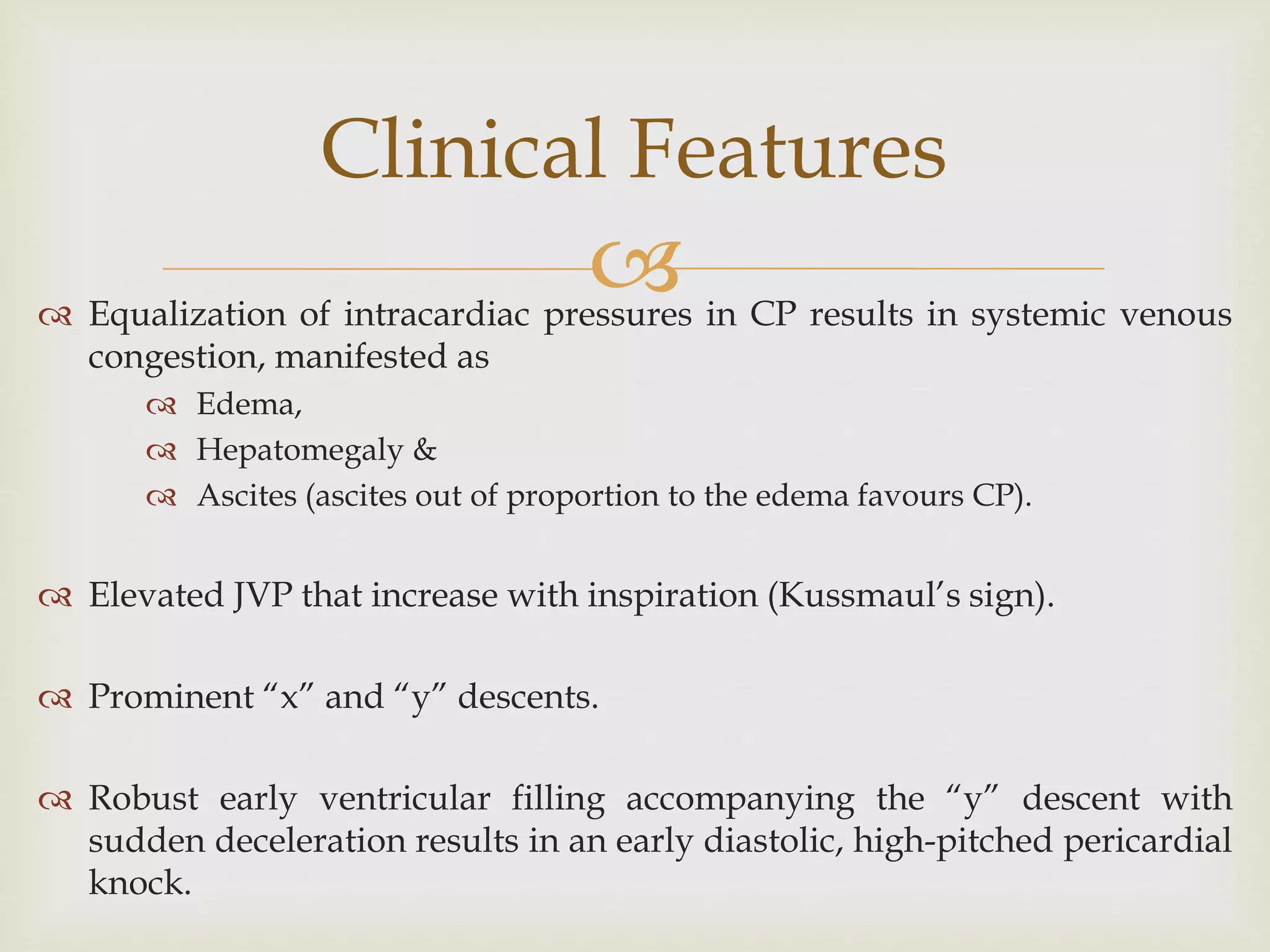 Hemodyanmic features of Constrictive pericarditis and Restrictive ...