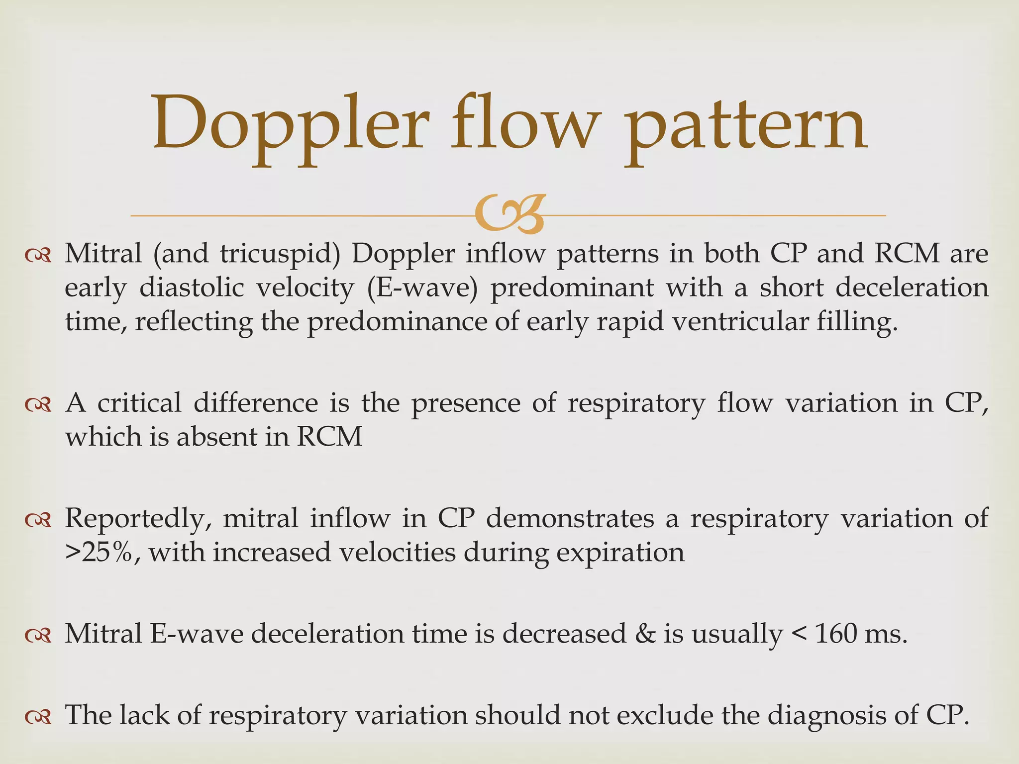 Hemodyanmic features of Constrictive pericarditis and Restrictive ...