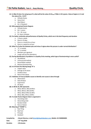 NCQC 2018 Knowledge Test _ Sample Paper 4 | PDF