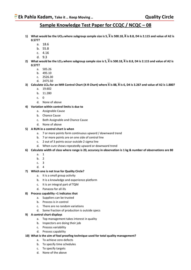 NCQC Knowledge Test 08 | PDF | Educational Assessment | Education
