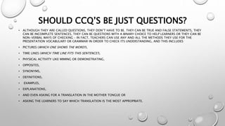 CCQs | PPTX | Educational Assessment | Education