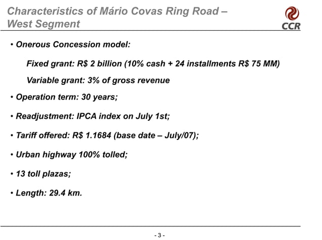 Ring Road Concession Conference Call | PDF