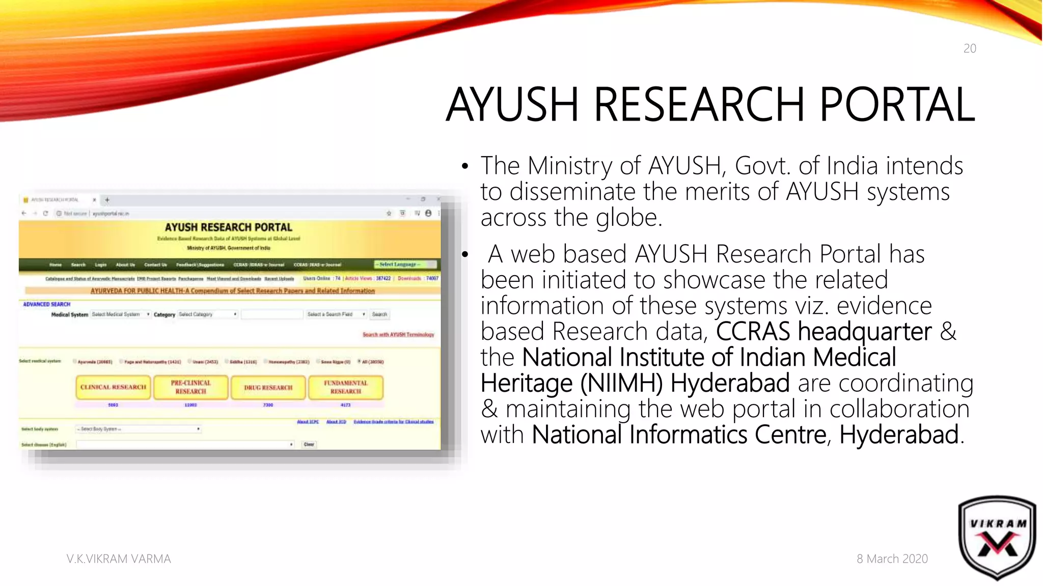 CCRAS (central council for reasearch in ayurvedic sciences) | PPTX