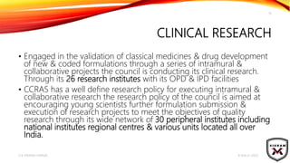 CCRAS (central council for reasearch in ayurvedic sciences) | PPTX