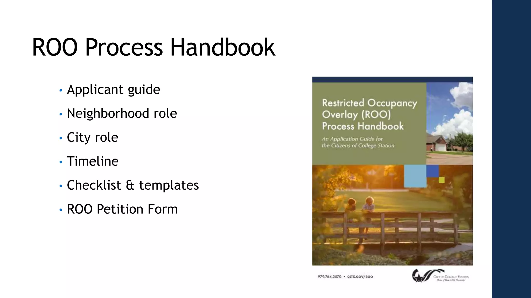 Restricted Occupancy Overlay (ROO) Ordinance | PPTX