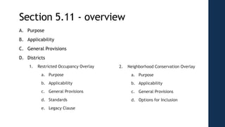 Restricted Occupancy Overlay (ROO) Ordinance | PPTX