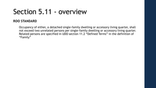 Restricted Occupancy Overlay (ROO) Ordinance | PPTX