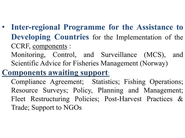 Ccrf(code of conduct for responsible fisheries_ | PPTX | Financial ...