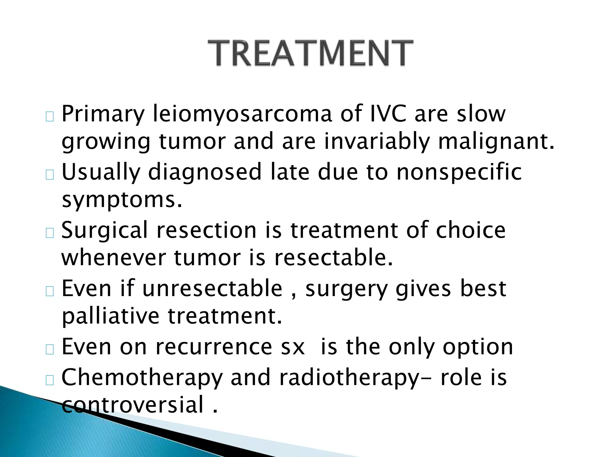 Dr Anil:AIIMS Patna, Primary leiomyosarcoma of IVC. | PPTX