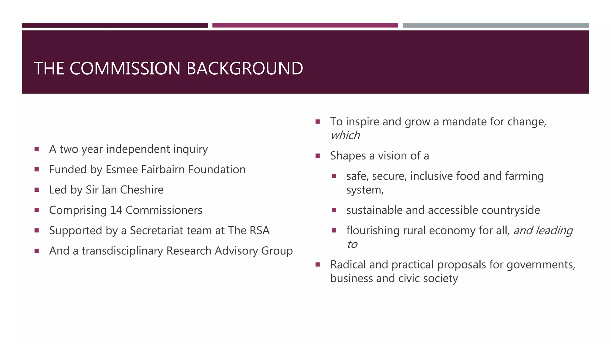 Sue Pritchard - Food, Farming & Countryside Commission | PPTX