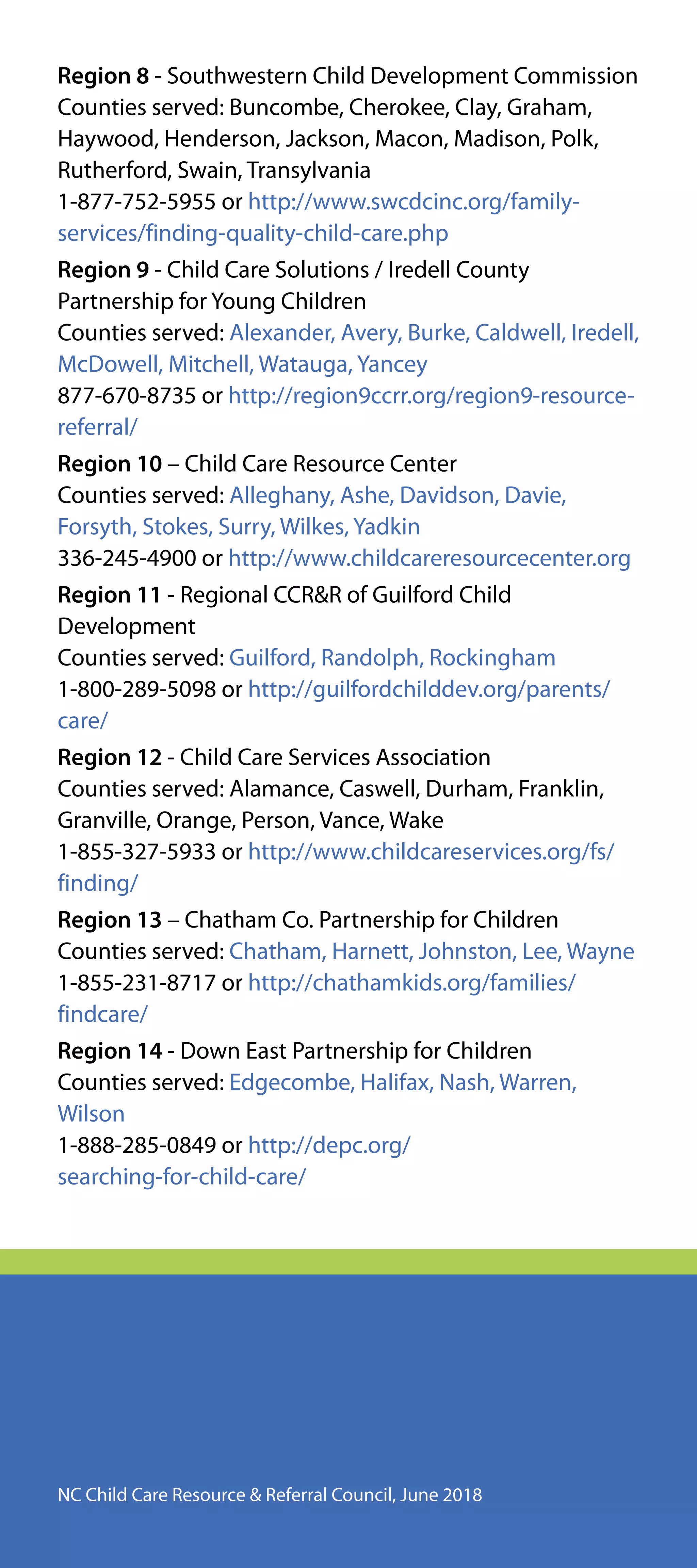 NC DCDEE child care information | PDF