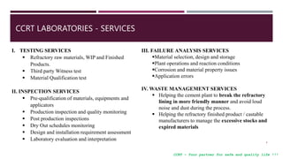 CCRT LAB - Refractory Presentation.pptx | Civil Engineering Industry ...