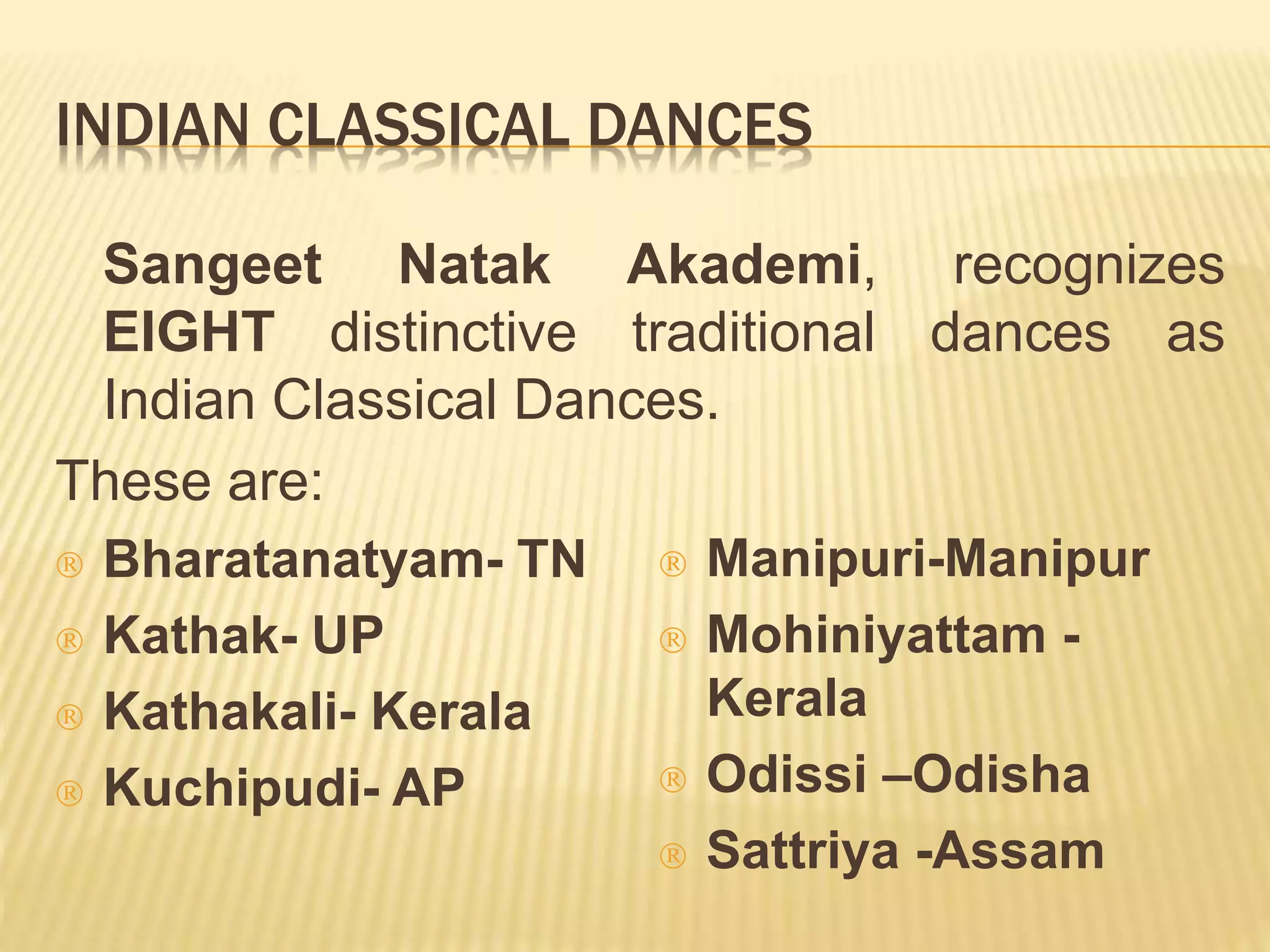 Indian Classical and Folk Dances | PPSX