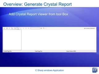 C# Crystal Reports | PPT