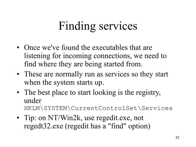Cleaning Compromised Systems - January 2004 | PPT