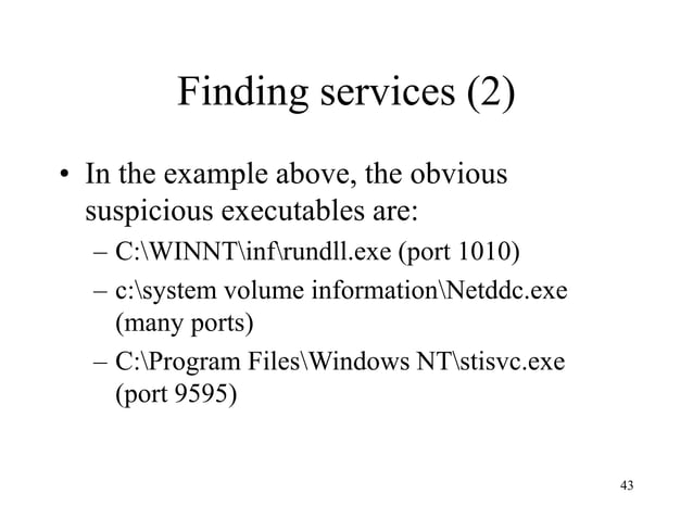 Cleaning Compromised Systems - January 2004 | PPT