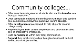 10 Things You Need to Know about Community Colleges | PPTX