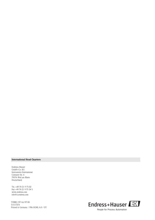 CCS 120 endress+hauser datasheet-sensor for total chlorine | PDF