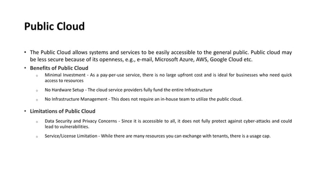 CCS335 - Cloud architecture model and infrastructure | PPTX