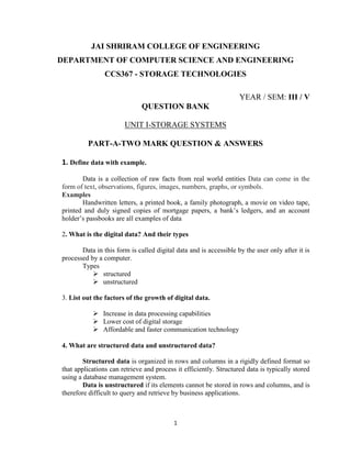 CCS367-STORAGE TECHNOLOGIES QUESTION BANK.doc