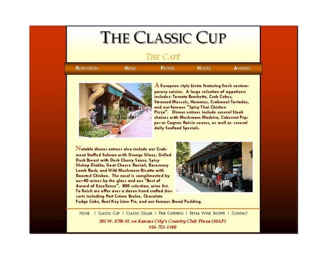 Classic Cup: Web Redesign Example | PPT