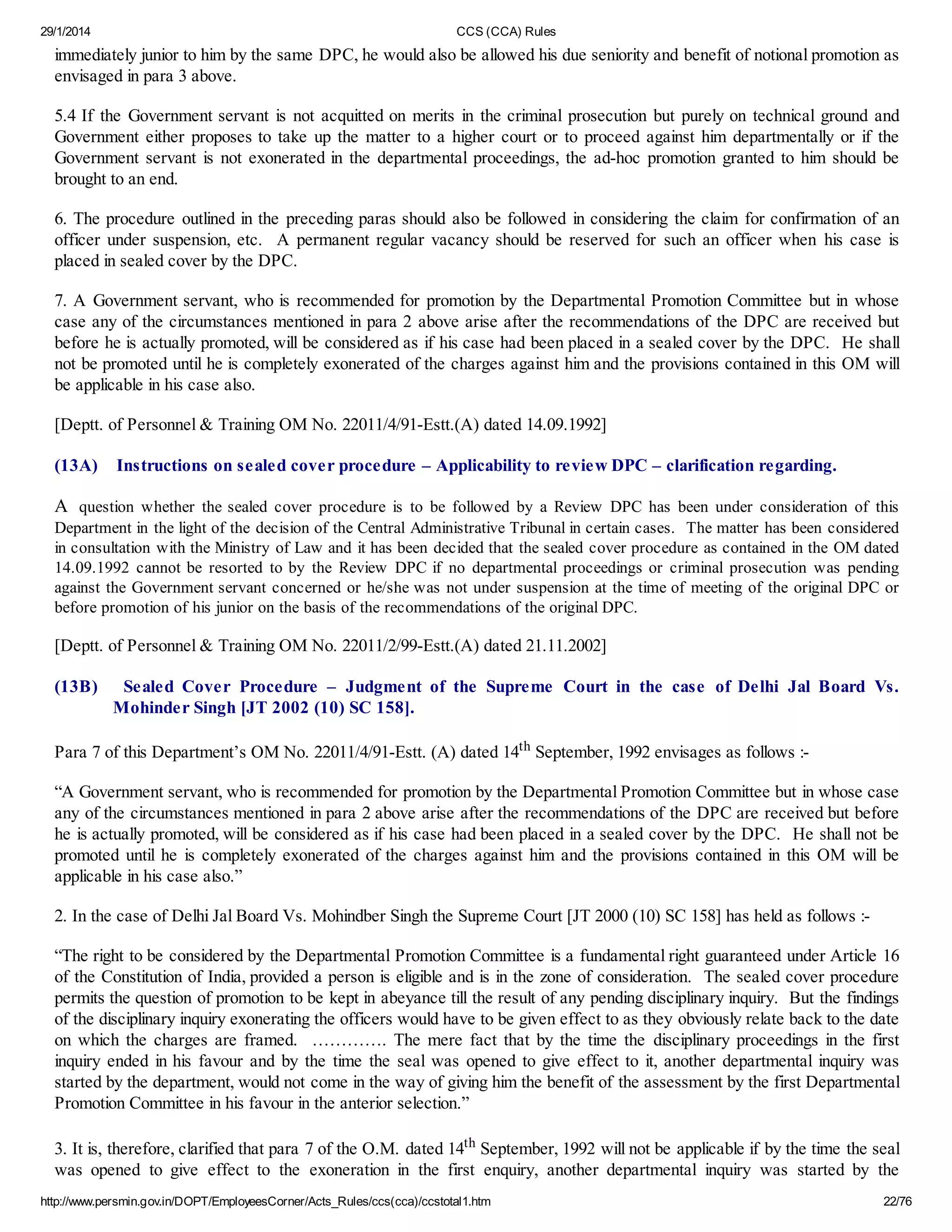 Ccs (cca) rules | PDF